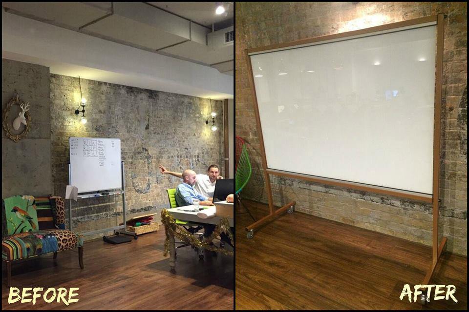 Rustic Glassboard Custom Made – SilverScreen Designer Glass Whiteboards
